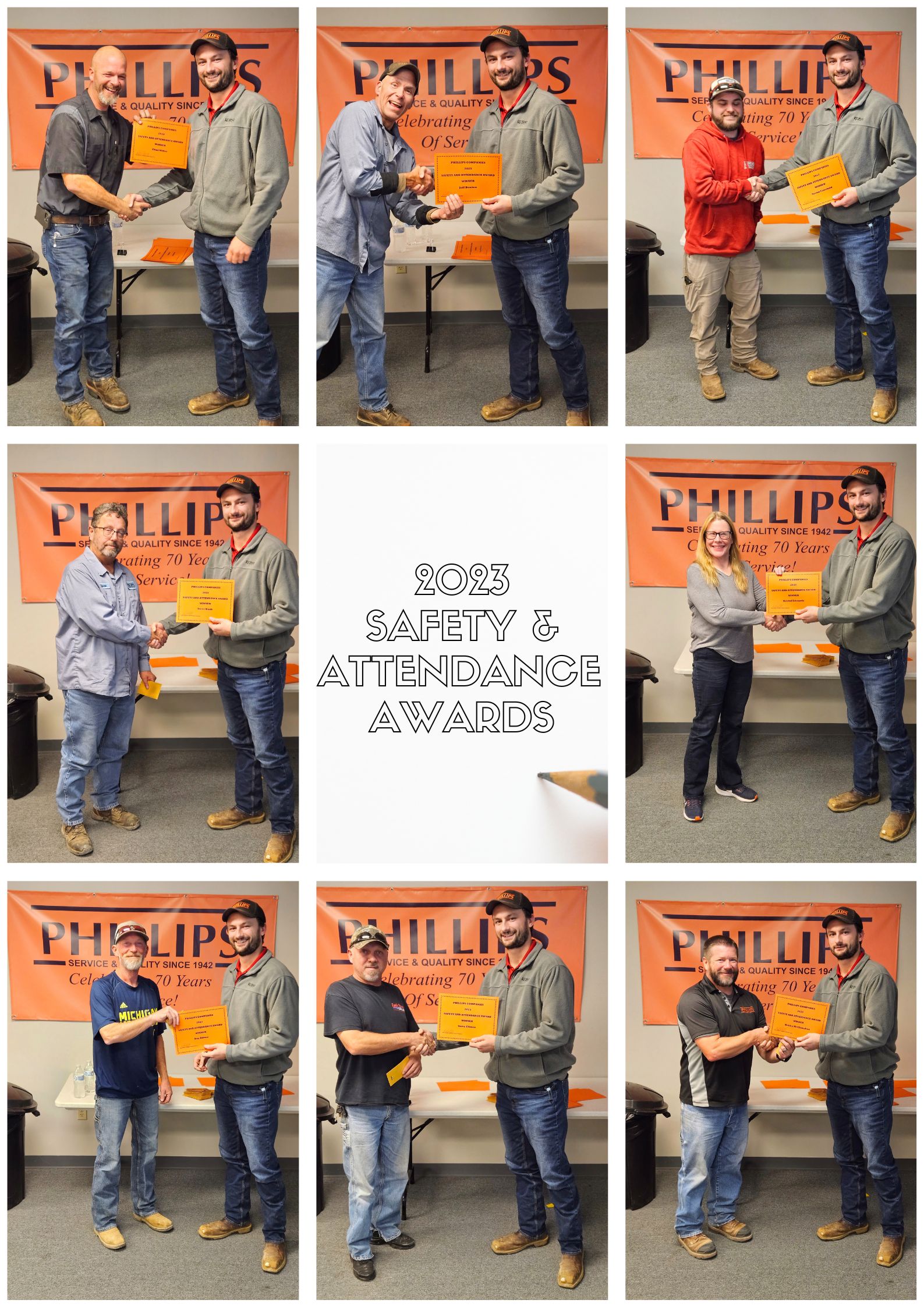 2023 Safety & Attendance Awards | Phillips Companies News